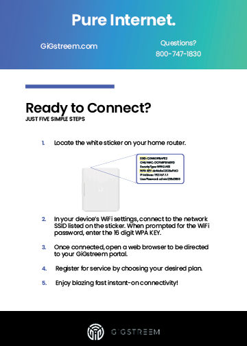 Instant On Instructions - gigstreem